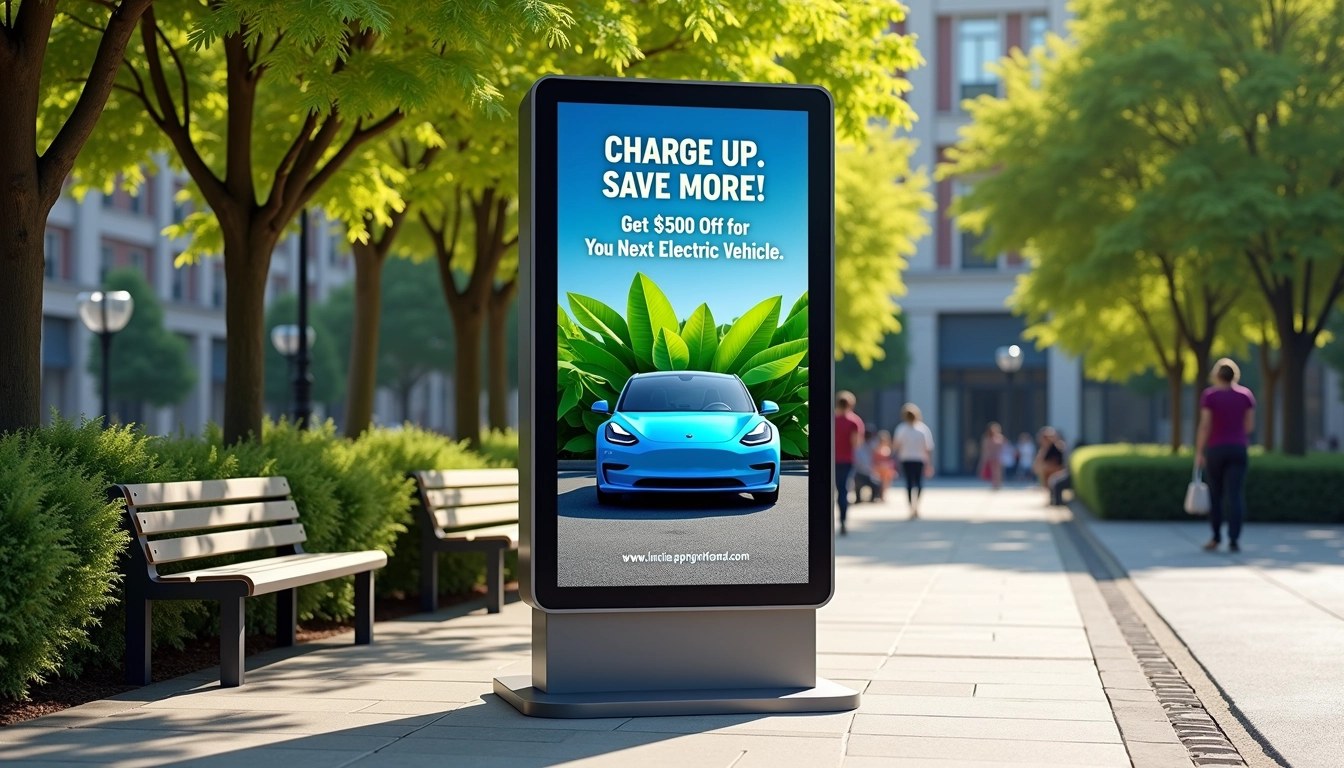 Prompt Design a vertical digital signage kios | NoMoreCopyright